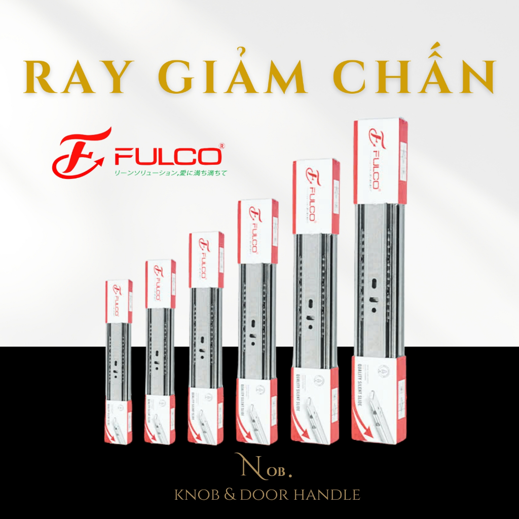 [FK4510 Ray bi giảm chấn] Ray Bi Inox FULCO 3 Tầng Có Giảm Chấn, Ray ...