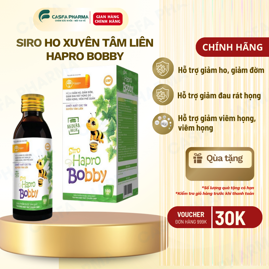 Siro ho cho bé HAPRO BOBBY TW Hanopharco, 100ml | Shopee Việt Nam