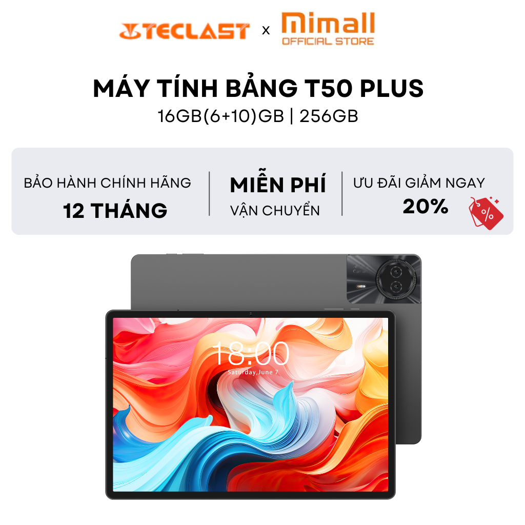 Máy Tính Bảng Teclast T50 PLUS 16GB(6+10)/256GB| FHD 11” | 8000mAh ...
