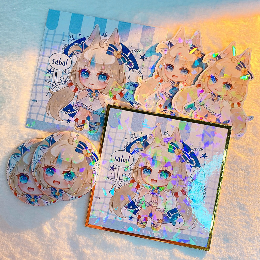 Huy hiệu, Sticker, Arprint, Shikishi - Sameko Saba ( Vtubers ) | Shopee ...