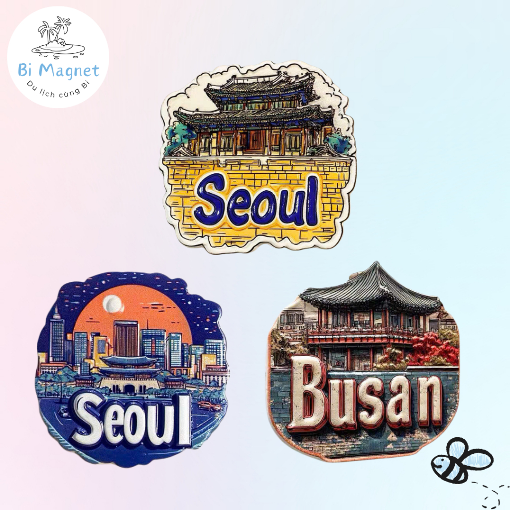 [ORDER] Magnet nam châm du lịch Hàn Quốc Seoul Jeju Korea dán tủ lạnh ...
