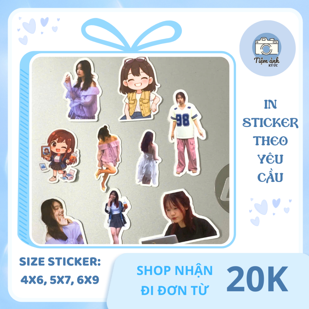 In sticker theo yêu cầu, in sticker decal bóc dán tách nền kích thước ...