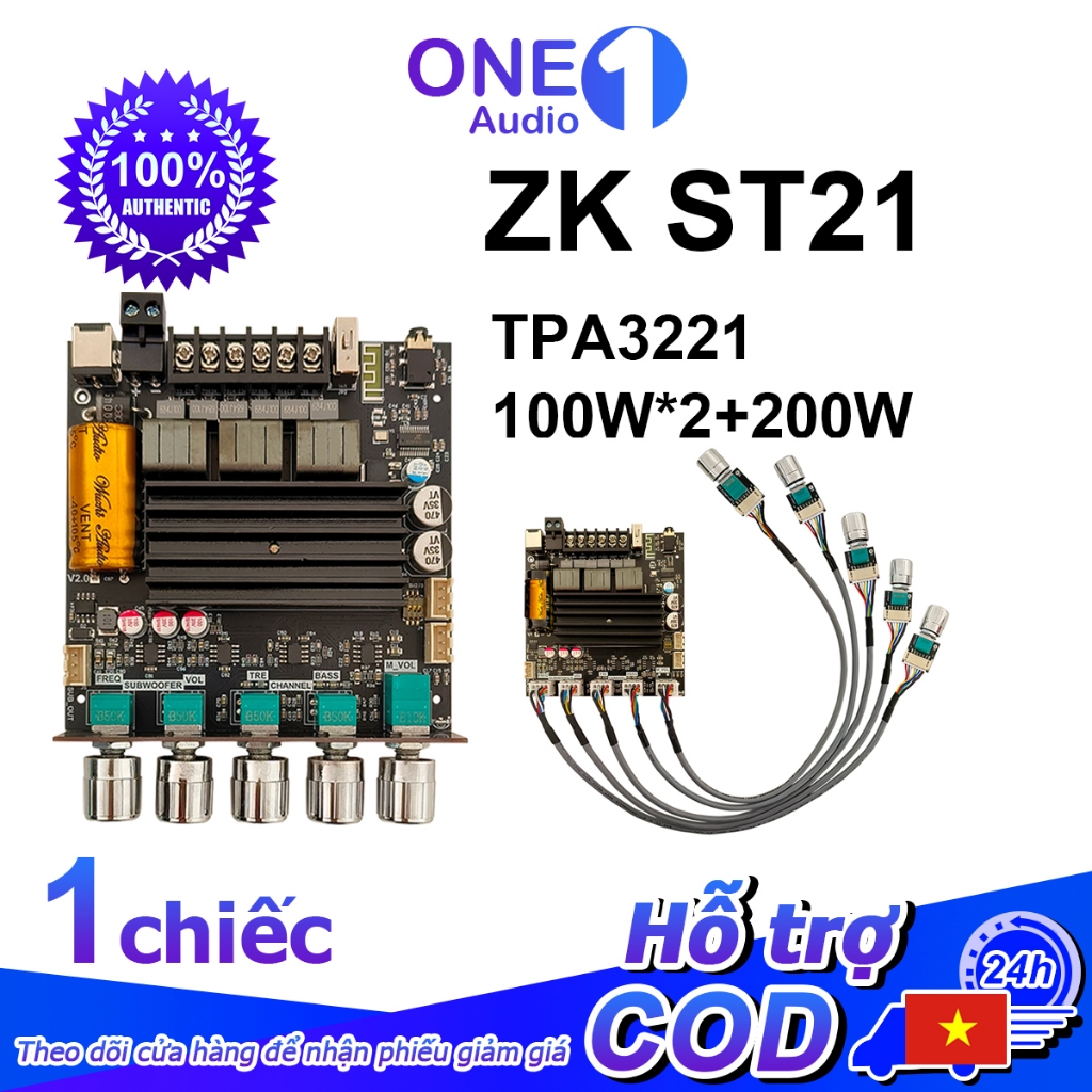 OneAudio Chính hãng ZK ST21 Bảng khuếch đại công suất Bluetooth 2.1 kênh 100W + 100W + 200W hai ...