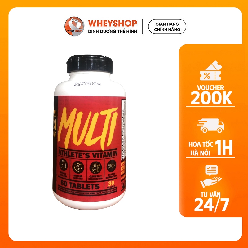Viên uống hỗ trợ sức khoẻ Mutant Multi Vitamin (60 Viên) - WHEYSHOP VN ...