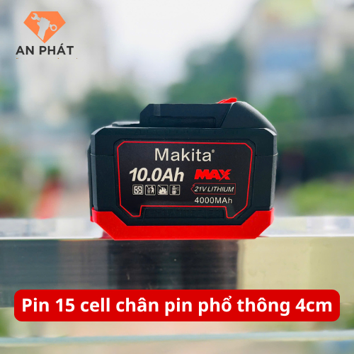 Pin 15 cell Makita, Chân pin phổ thông M21 4cm, Có Đèn Báo Pin Dòng Xả ...