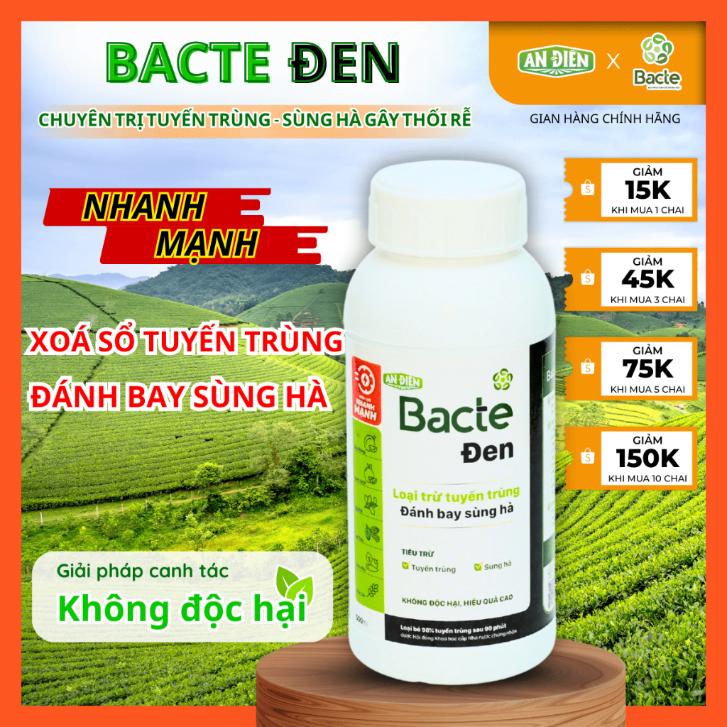 BACTE ĐEN 500ml – Hỗ Trợ Ngăn Ngừa Tuyến Trùng, Sùng Hà | Shopee Việt Nam