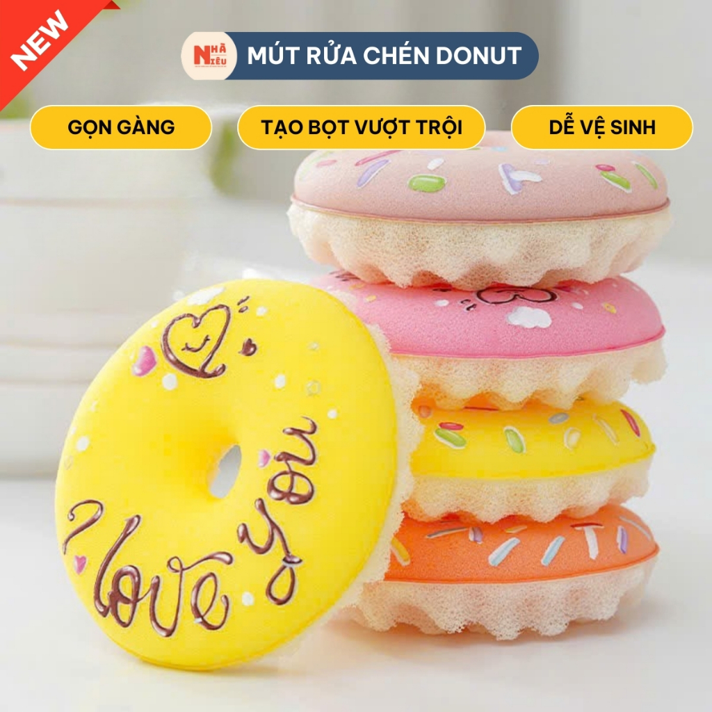Mút Rửa Chén Hình Donut Nhà Niêu Tạo Bọt Vượt Trội Dễ Vệ Sinh Gọn Gàng Trong Khu Bồn Rửa NA81 ...