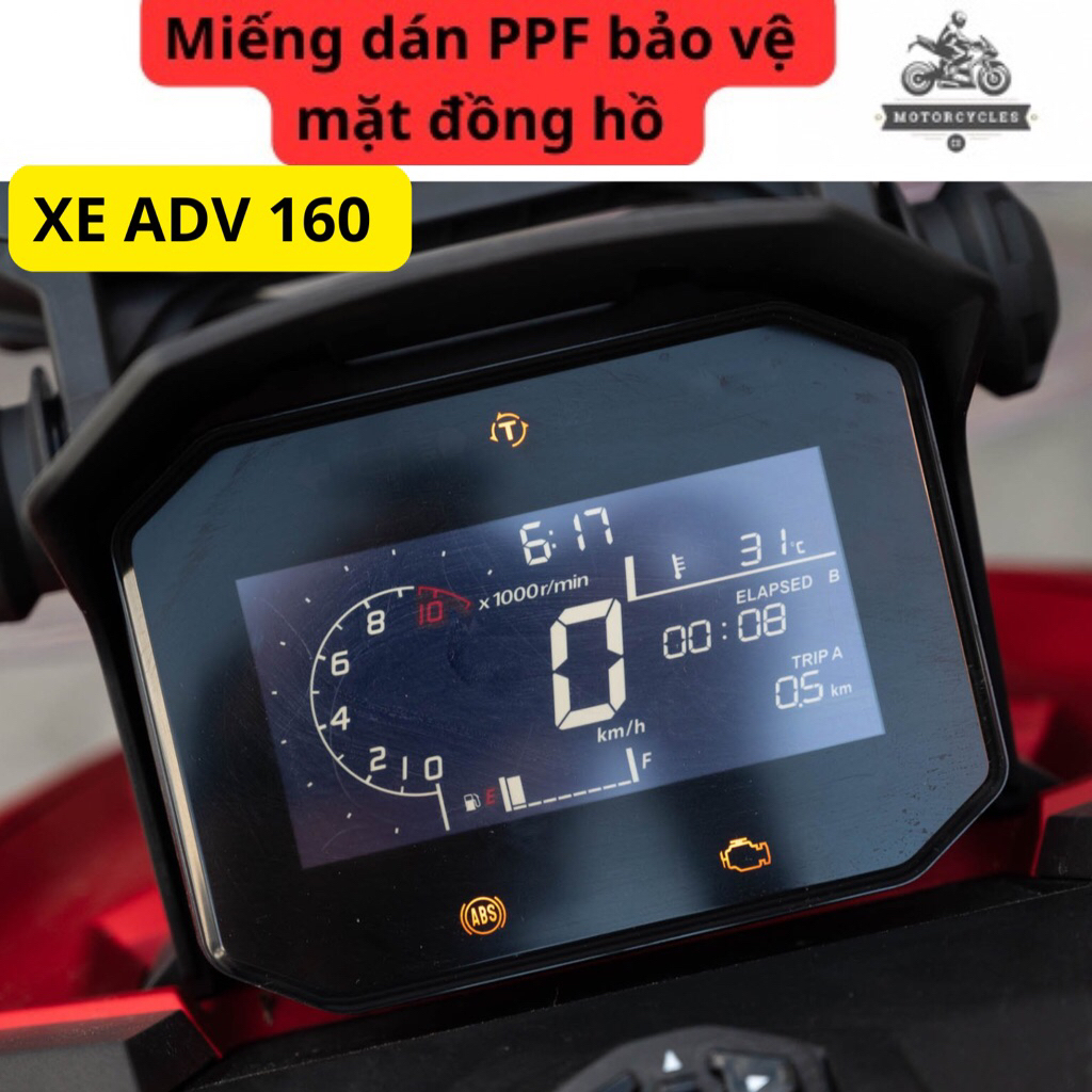 dán xe ADV 160 . Miếng dán ppf bảo vệ mặt đồng hồ xe honda ADV 160 ...