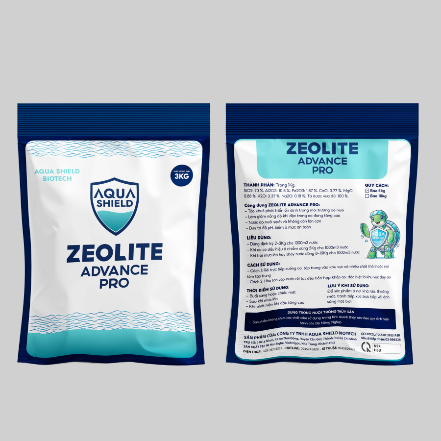 GÓI 5KG - ZEOLINE ADVANCE PRO giúp cải tiến lắng và tạo màu nước ...