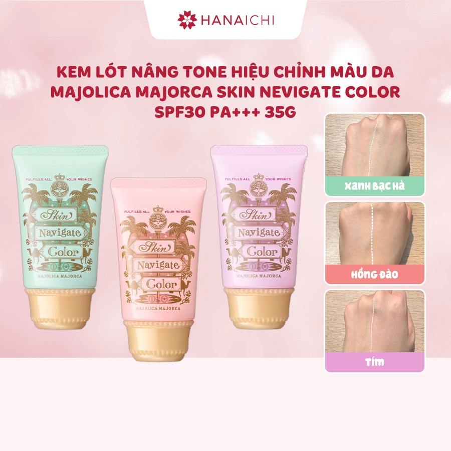Kem lót nâng tone hiệu chỉnh màu da Majolica Majorca Skin Nevigate ...