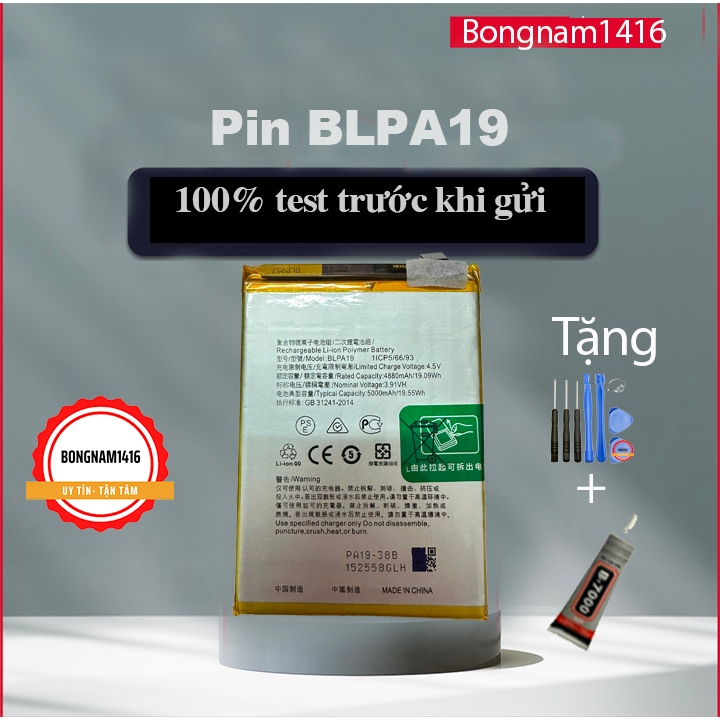 Pin Thay Thế BLPA19 Dùng Cho OPPO A58 4G / A38 / A79 5G – Tặng Bộ Sửa ...