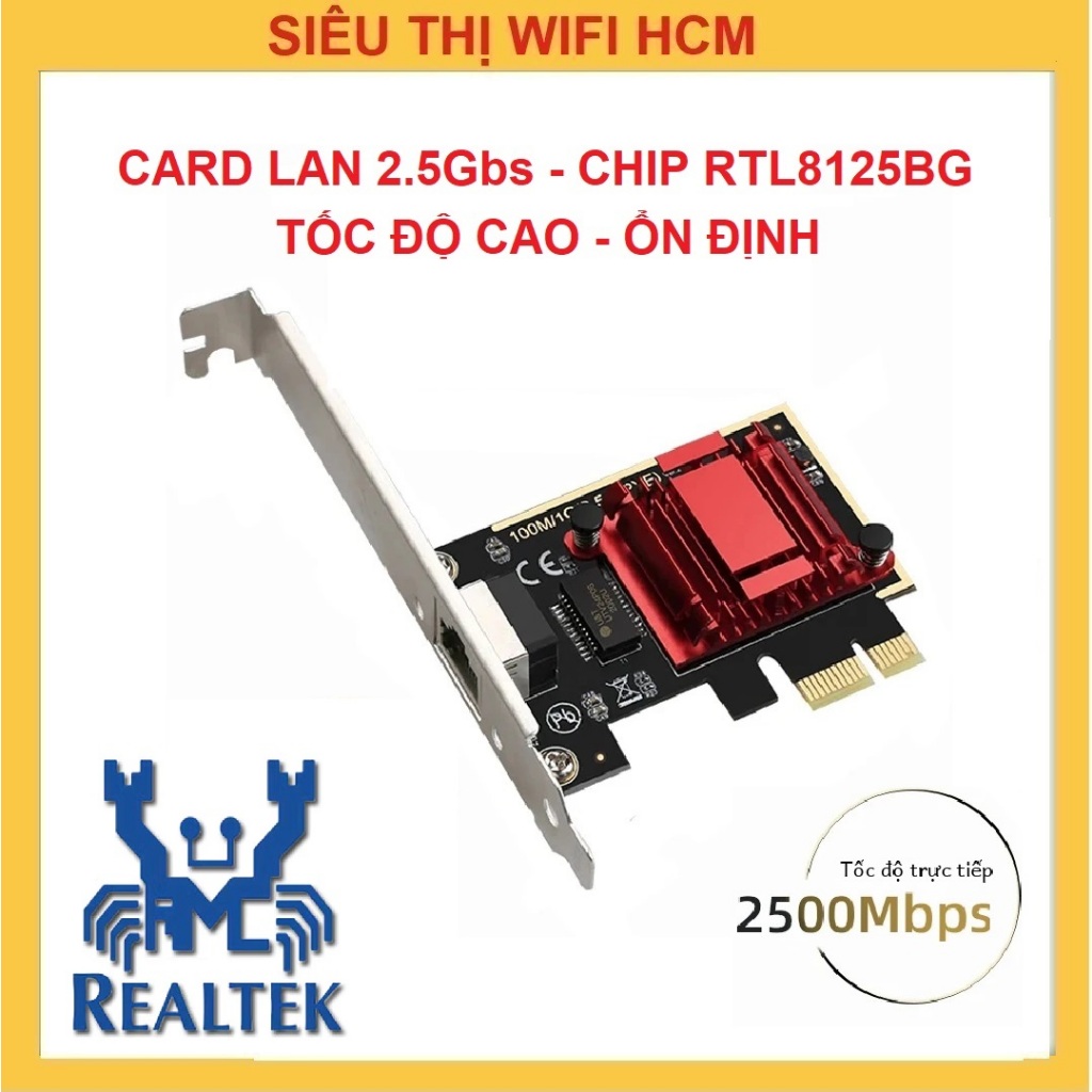 Card Lan 2.5Gbs Sử Dụng Chip RealTek RTL8125BG Tốc Độ Cao, Ổn Định ...