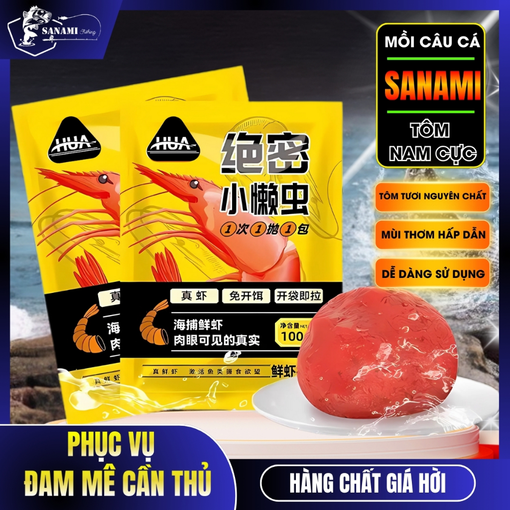 Mồi Tôm Tươi Nam Cực Trộn Sẵn Câu Cá Siêu Nhạy Chuyên Câu Rô , Chép ...