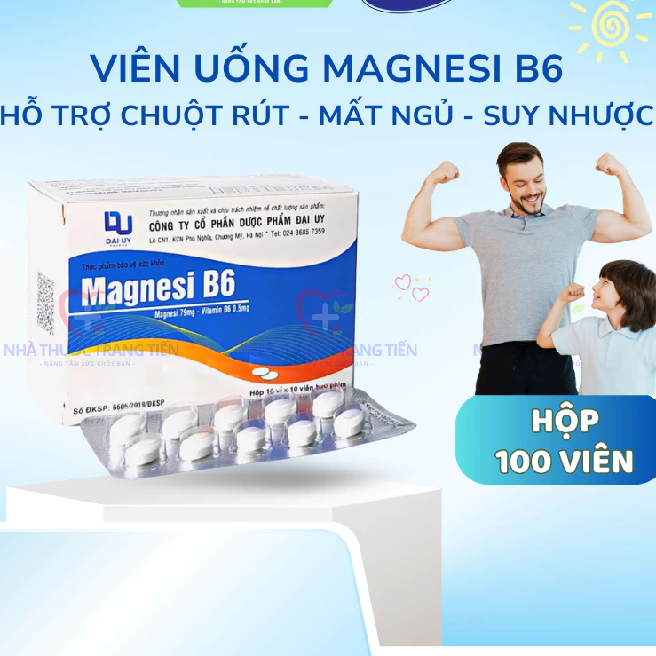 Magnesi B6 - Bổ sung magie, vitamin B6, hỗ trợ trường hợp thiếu magie ...