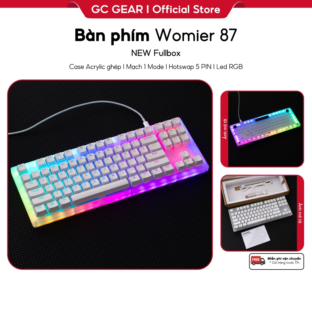 Bàn phím Womier 87 I Bàn phím cơ Womier 87 - Hotswap 5 PIN - Full Led ...