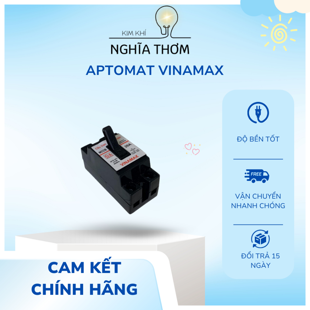 Aptomat Điện Lạnh VINAMAX 15A – 30A Có Vỏ CB – Chống Quá Tải, An Toàn ...