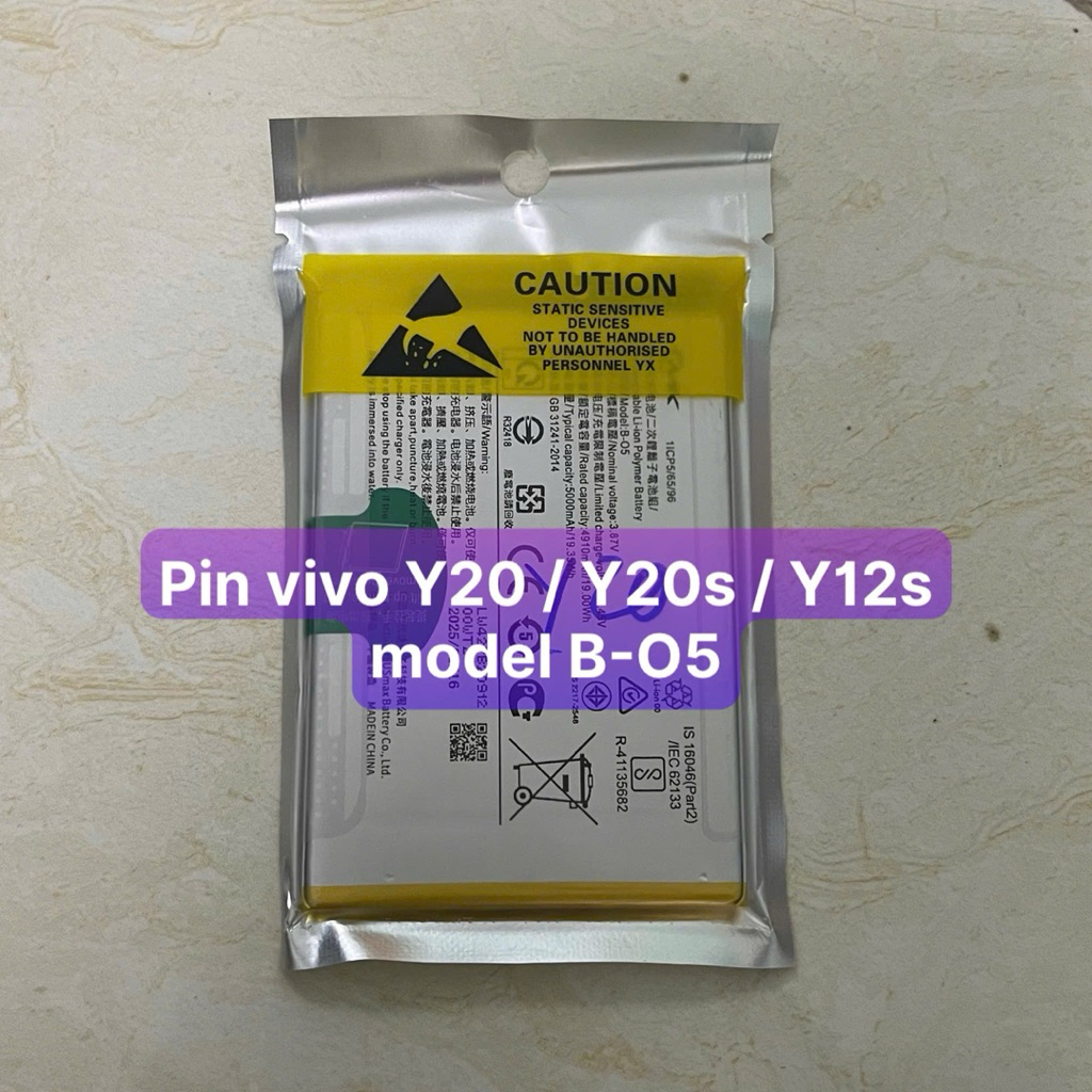 Pin vivo Y20 / Y20s / Y12s lắp chung model B-O5 (zin) | Shopee Việt Nam