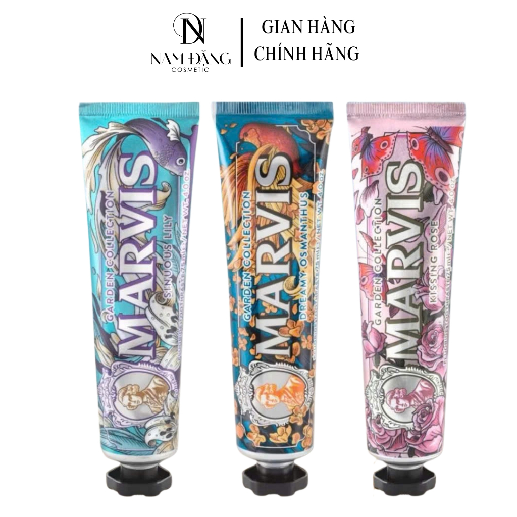 Kem Đánh Răng Marvis Garden Collection - Kissing Rose, Dream Osmanthus, Sinuous Lily 75ML ...
