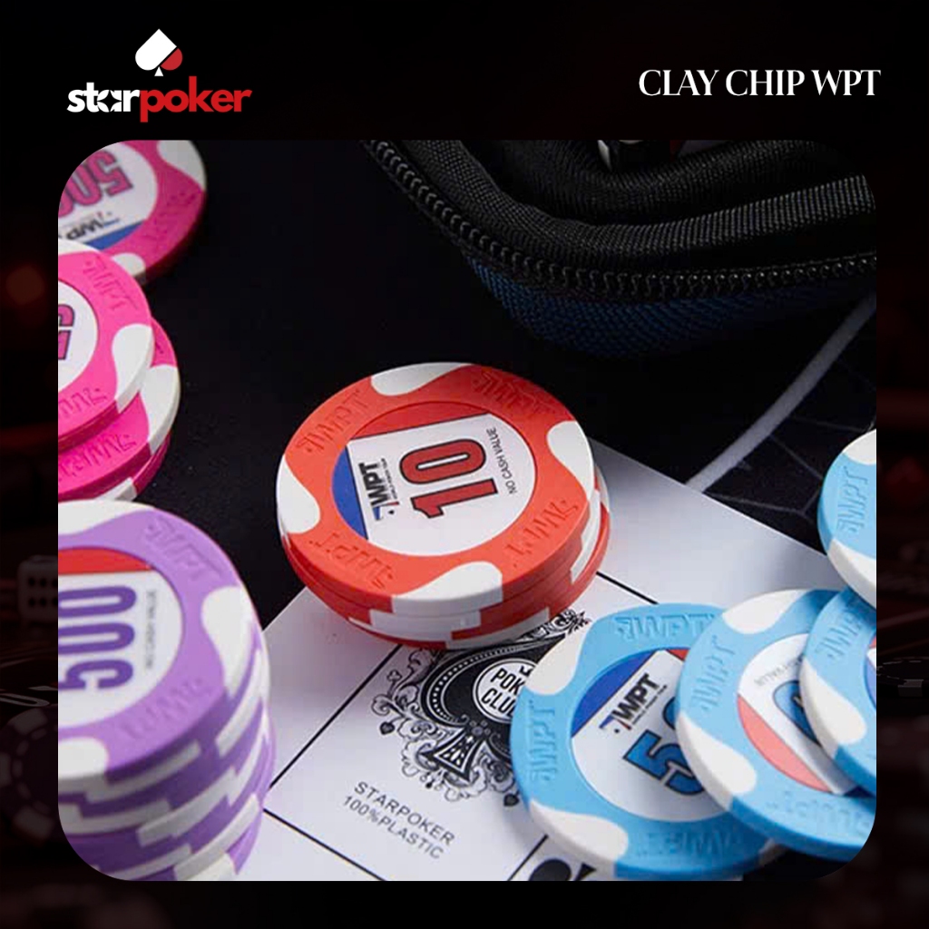 Set 3c Phỉnh Poker WPT Chips Clay lõi thép có mệnh giá dùng trong giải ...