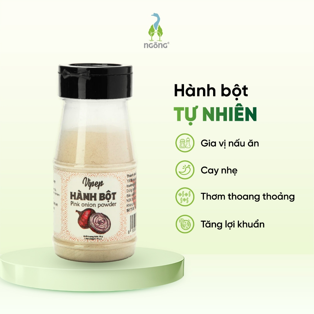 Hành Bột VIPEP Tự Nhiên Gia Vị Món Súp Hầm Xào Kho Nướng Từ Hành Tím Ng.uyên Ch.ất Hũ Nhựa 70g ...