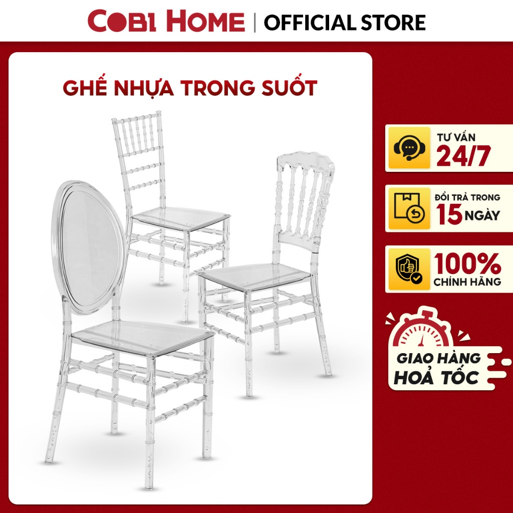 Ghế nhựa trong suốt Henry - COBI HOME | Shopee Việt Nam