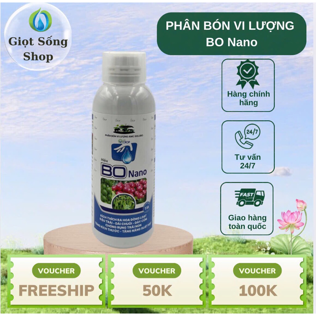 Phân bón Bo Nano 1L – Kích thích ra hoa đồng loạt, đậu trái, dài chuỗi ...