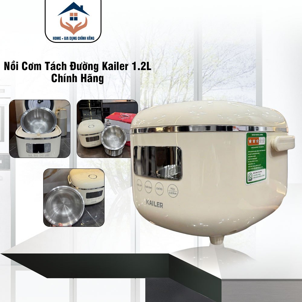 Nồi Cơm Tách Đường Kailer 1.2L Chính Hãng, Công Nghệ Đức, Lòng Vân Lục ...