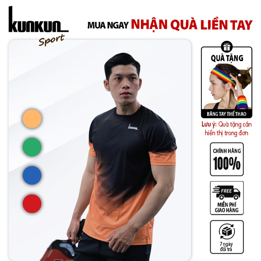 Áo thun thể thao nam cổ tròn in 2 màu có chữ Pickleball, thời trang POA003 - KunKun Sport ...