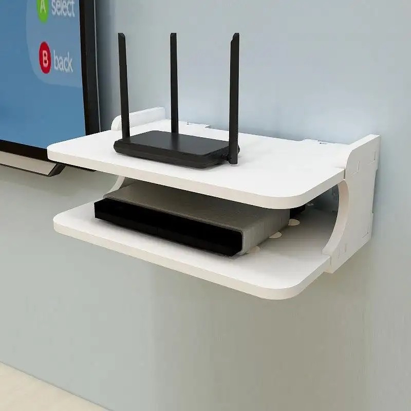 Kệ modem wifi treo tường, giá đỡ đầu thu, máy chiếu… gỗ nhựa PVC cao ...