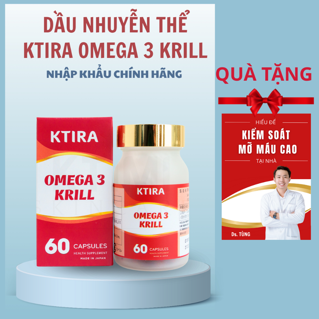 KTIRA Dầu Nhuyễn Thể Omega 3 Krill 60 Viên - Hỗ Trợ Tim Mạch & Trí Nhớ ...