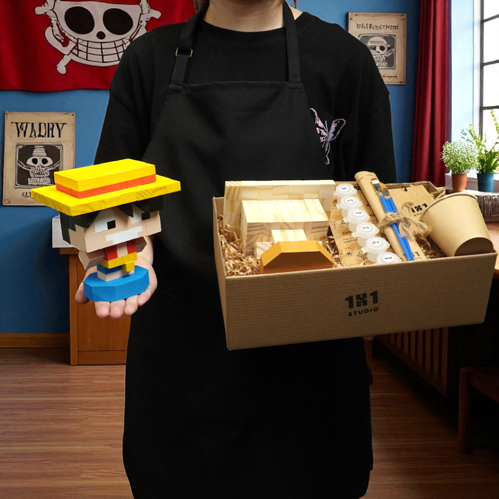KIT Tô Màu Mô Hình Gỗ Luffy (One Piece) | DIY | Shopee Việt Nam
