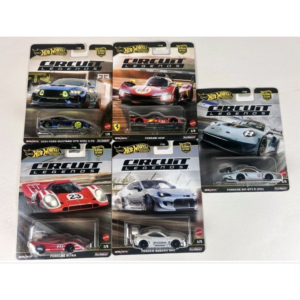 Hot Wheels Premium Circuit Legends Set Of 5 Ferrari 499P Porsche 917 ...