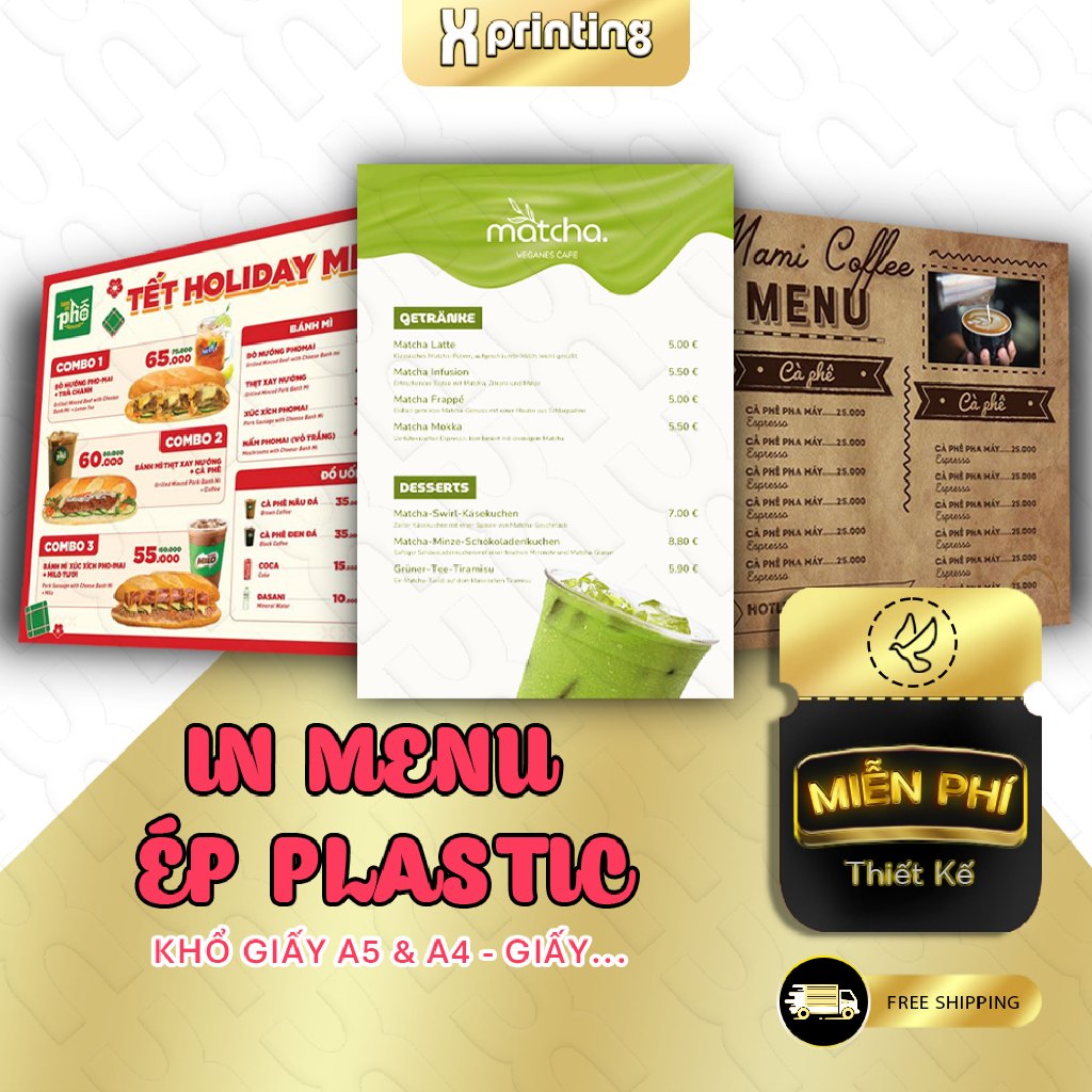 ☘☘☘ In Menu Bồi Fomex, menu nhựa, menu ép plastic >> HỖ TRỢ MIỄN PHÍ ...