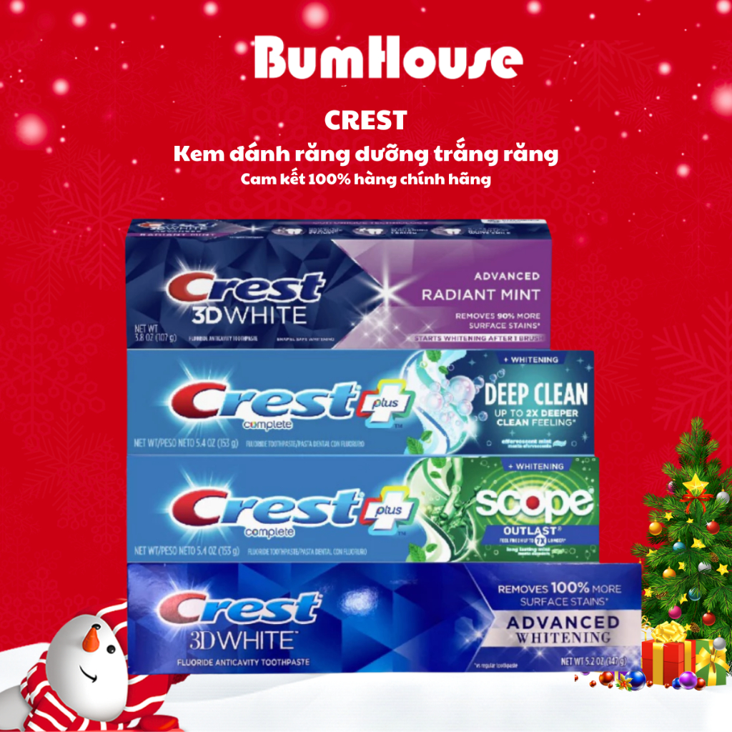 [HÀNG MỸ] Kem Đánh Trắng Răng Crest 3D White Radiant Mint / Deep Clean ...