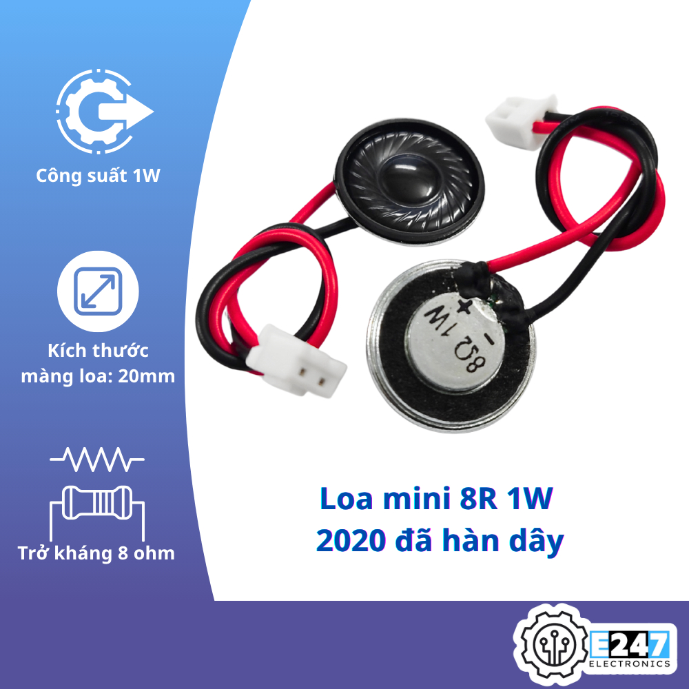 Loa mini 8R 1W 2020 đã hàn dây | Shopee Việt Nam