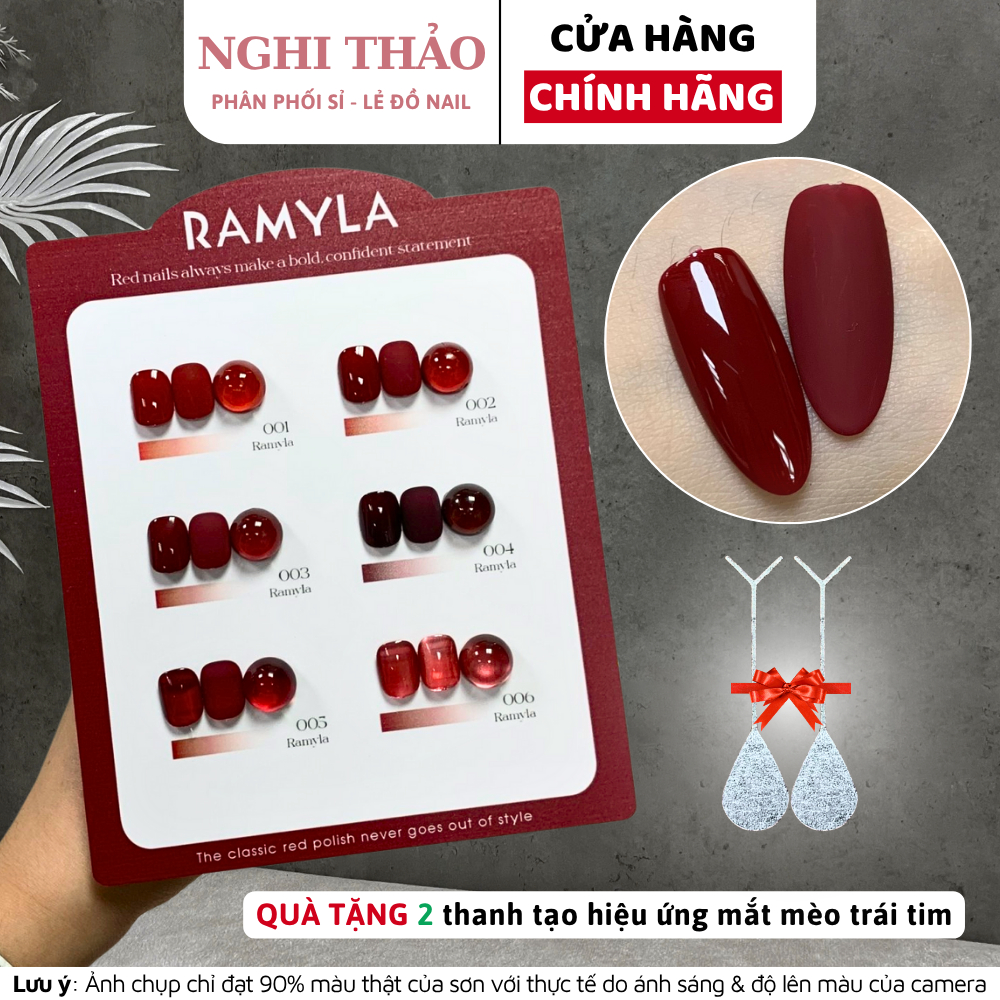 Set sơn gel đỏ RAMYLA 6 màu Nghi Thảo Nails | Shopee Việt Nam