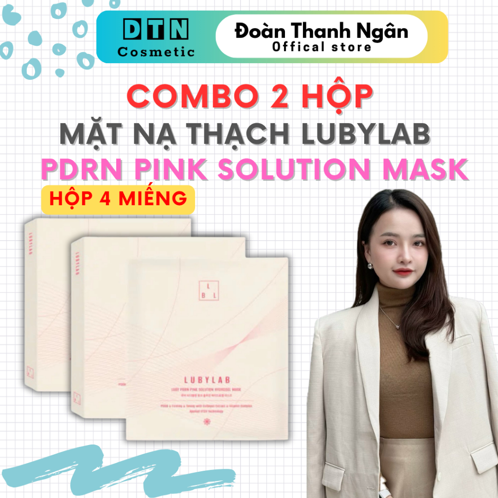 [ COMBO 2 HỘP ] Mặt nạ thạch LubyLab Luby PDRN Pink Solution Hydrogel ...
