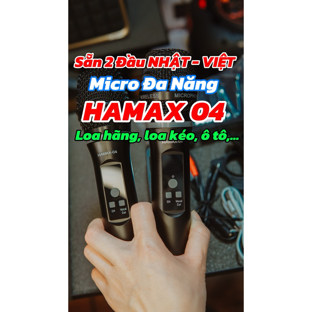 Micro HAMAX 04 - Mic ĐA NĂNG, SỬ SỤNG CHO LOA HÃNG, LOA KÉO, Ô TÔ ...