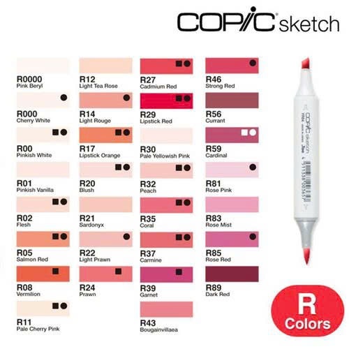 COPIC SKETCH 358 MÀU MÃ LẺ_R | Shopee Việt Nam