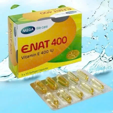 ENAT 400 MEGA We care bổ sung vitamin E, Ngừa Lão Hóa Hộp 3 vỉ x 10 ...