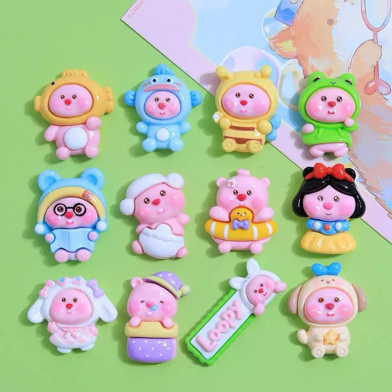 (Mua từ 3sp để được giá tốt) Charm 3D nổi mẫu Hải ly Loopy cosplay ...