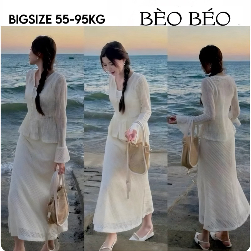[ BÈO BÉO BIGSIZE ] SET 3 MÓN LEN LƯỚI ĐI BIỂN - ÁO DÂY TRONG - KÈM ...