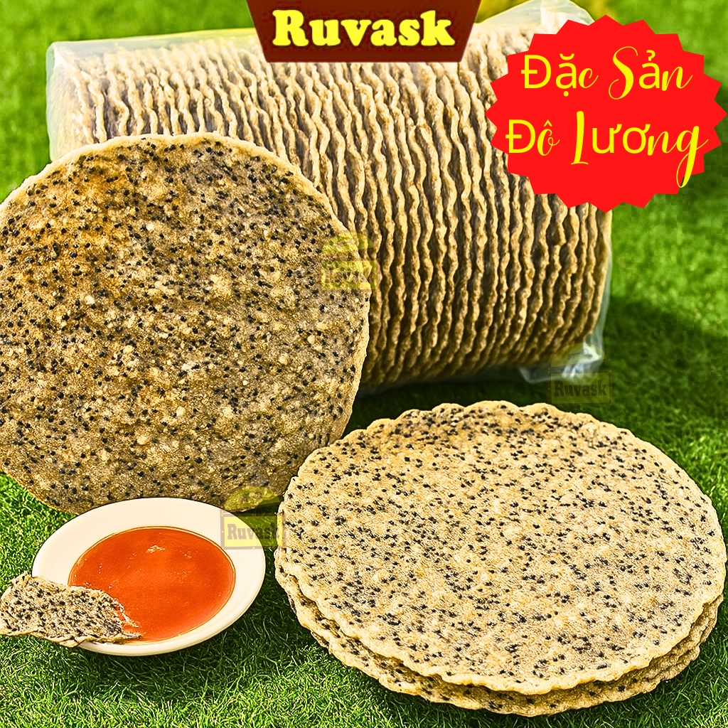[20 CÁi NƯỚng SẴn] Bánh Đa Mè Đen Nghệ An HÀng LoẠi 1 Bánh Đa Đô
