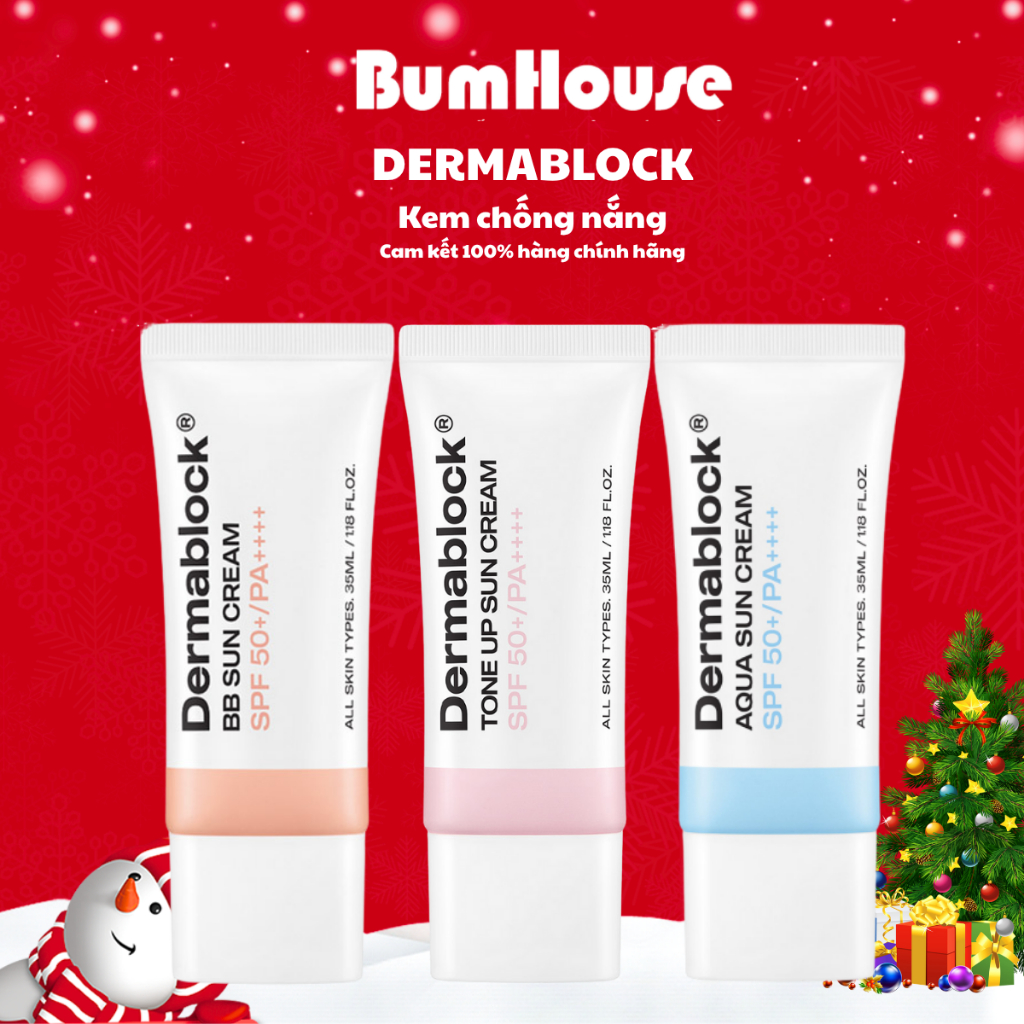 Kem Chống Nắng Dermablock Tone Up/ Daily/ Aqua /BB Sun Cream SPF50+ PA ...