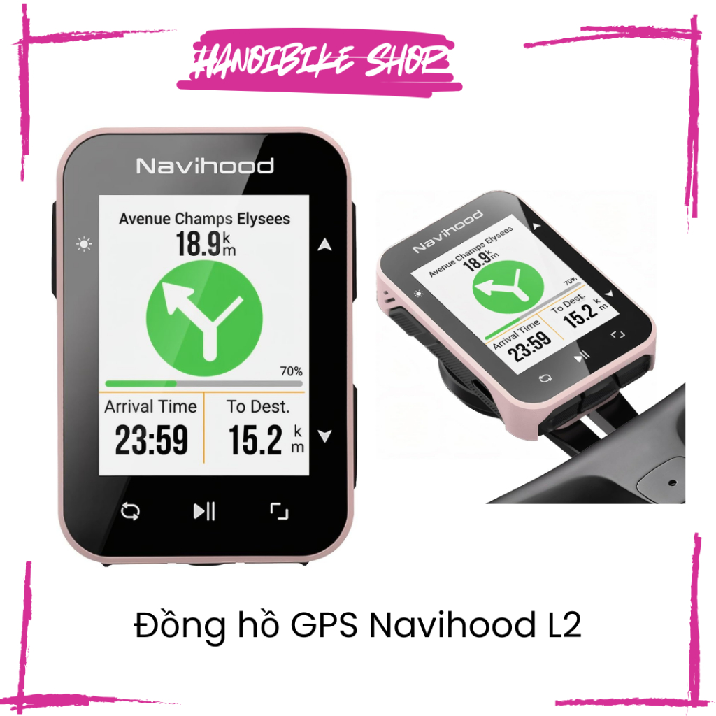 Đồng hồ xe đạp sử dụng vệ tinh GPS Navihood mã L2 | Shopee Việt Nam