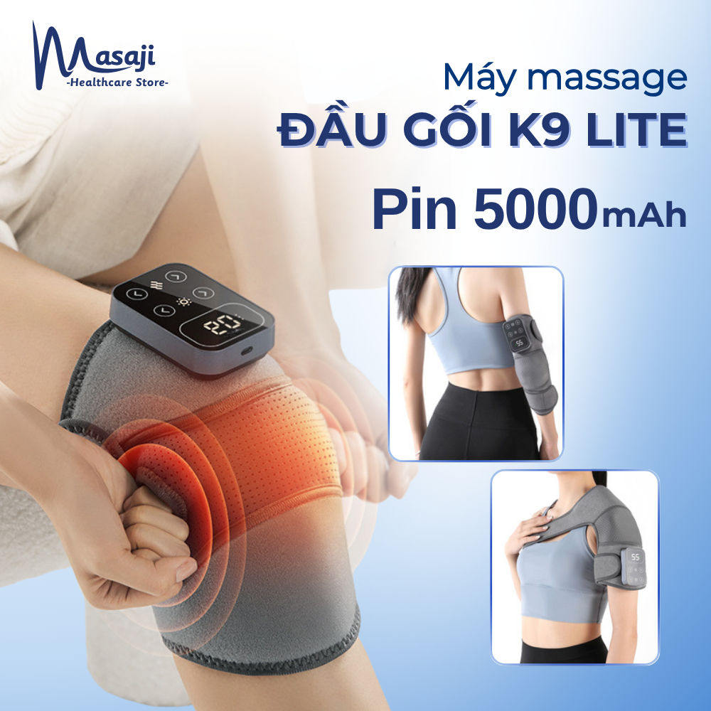 Máy massage đầu gối K9 Lite chườm ấm hồng ngoại kết hợp rung, massage ...