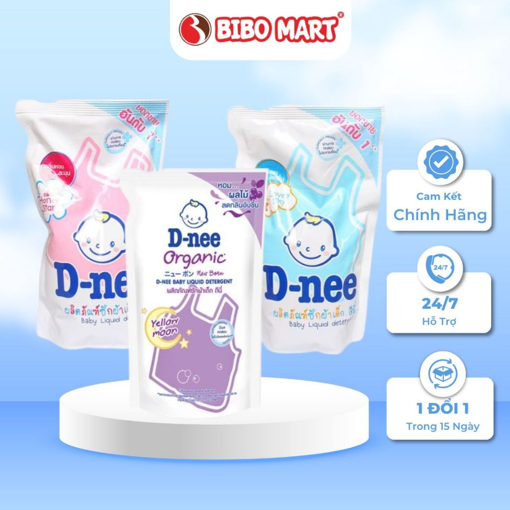 Nước giặt Dnee túi 600/550ml giặt xả 2in1 an toàn cho bé Bibomart | Shopee Việt Nam