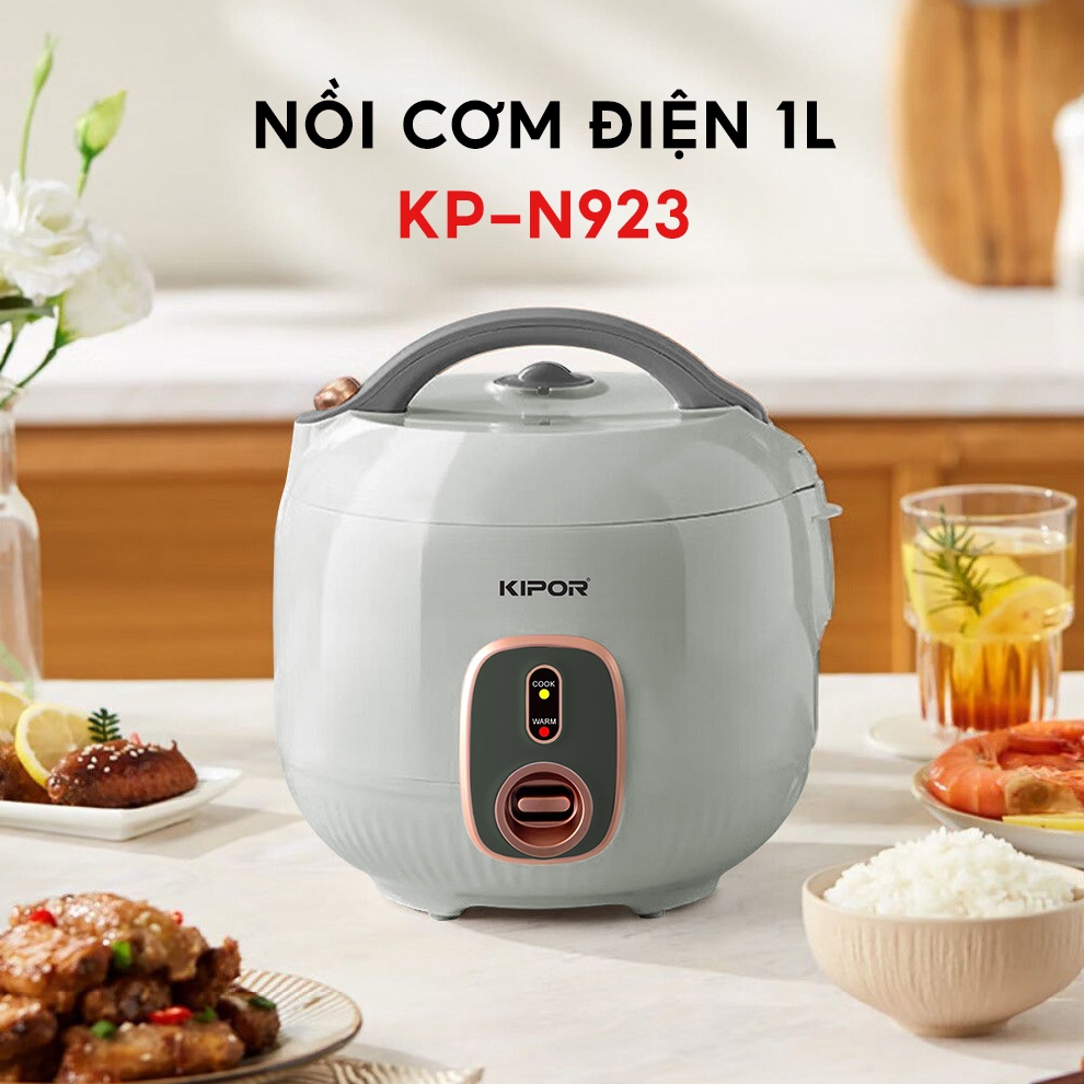 Nồi cơm điện 1.0L KIPOR KP-N923 - Lòng nồi chống dính TEFLON 5 lớp nồi ...