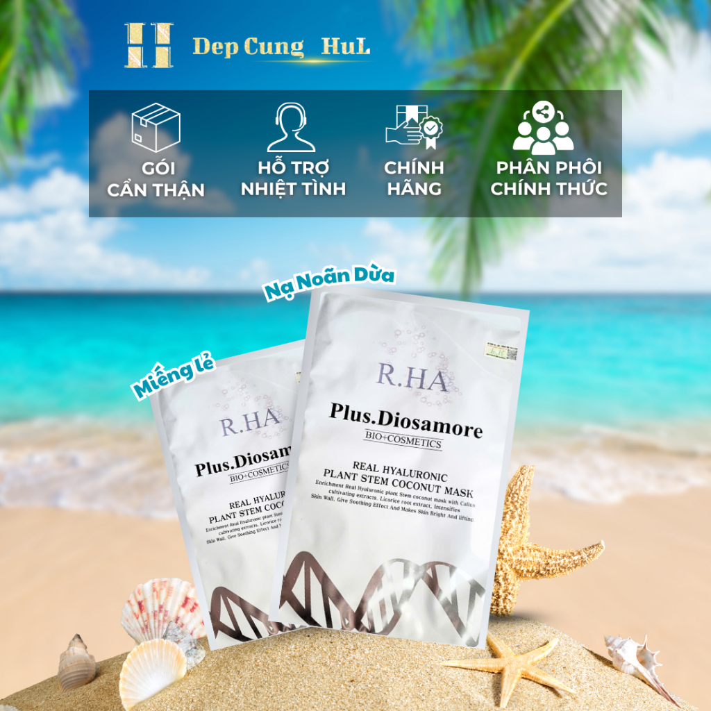 [TANG 1 MIENG KHI MUA 1 HOP/ 5 MIENG] Mặt Nạ RHA Plus Diosamore Miếng ...