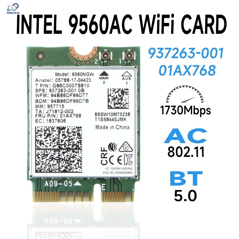 Card Wifi 5 INTEL AC 9560NGW 5GHz CNVI M.2 key E Bluetooh 5.0 cho CPU ...